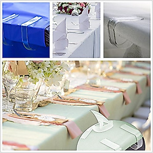 DurReus Clear Plastic Tablecloth Clips Outdoor Party Picnic Table Cover Clamps Household Table Cloth Holders(48 Pack)