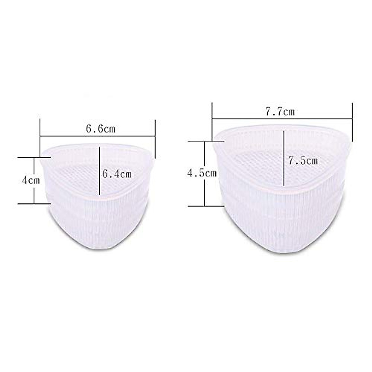 kxkxvovo Triangle Sushi Mold Form Sushi Mold Onigiri Rice Mold DIY Tool, White 2 pcs