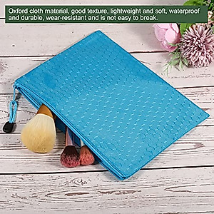 YOKIVE 5 Pack Waterproof Zipper Bags, Pencil Case Travel Storage Bag | Makeup Supply Files Organizer Pouch, Great for Office(Pink, A6)