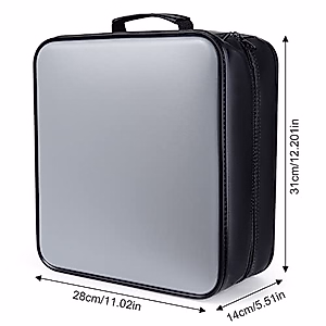 TIMCORR CD Case DVD Storage Case: 432 Capacity Hard Plastic DVD Case Holder Organizer Portable CD Wallet Binder Disc Holder Folder Blu Ray Album Sleeves for Car Home Travel | Audio Music (Grey)