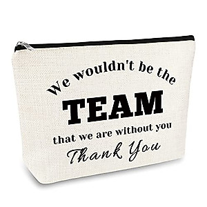Boss Gift Coach Thank You Gift Makeup Bag for Women Leader Appreciation Gift Cosmetic Bag Leader Colleague Coworker Leaving Going Away Gift Basketball Soccer Team Coach Leader Employee Birthday Gifts