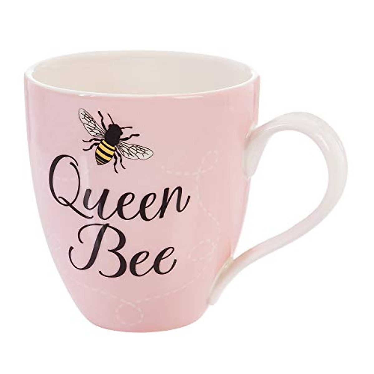Cypress Home Queen Bee Mini Bee Mommy and Me Ceramic Cups | Gift Set of 2 | Maternity Mothers Day Gift | Ceramic Coffee Hot Chocolate Milk Mugs | Gift Box Included
