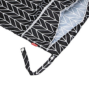 Damero Travel Wet and Dry Bag with Handle for Cloth Diaper, Pumping Parts, Clothes, Swimsuit and More, Easy to Grab and Go (Medium, Black Arrows)