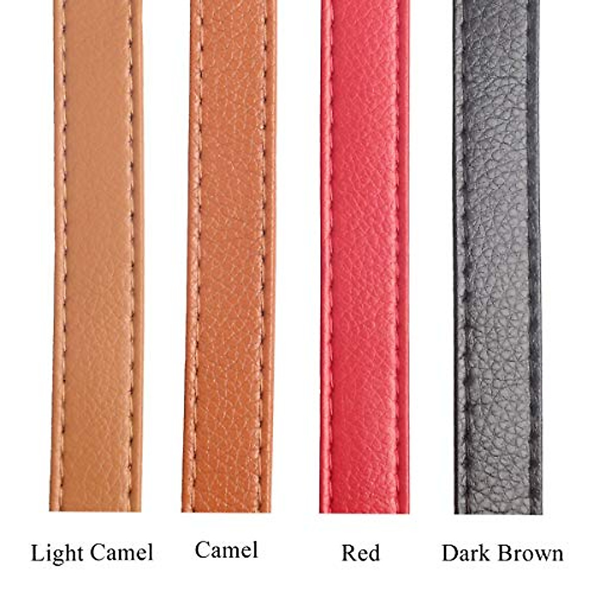 BEAULEGAN Purse Strap Replacement - Full Grain Microfiber Leather - 59 Inch Long Adjustable for Crossbody Shoulder Bag - 0.7 Inch Wide, Dark Brown/Gold