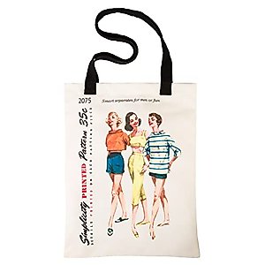 Simplicity Vintage Fashion 1950's ''Sun or Fun'' Shoulder Tote Bag, 12.75'' x 16''