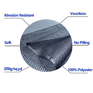 Mesh Fabric Netting Black Fabric Netting Soft Mesh Fabric for Sewing, Crafts，Shopping Bag, Backpack Pocket and Straps and Netting Clothes (Black(19×61INCH))