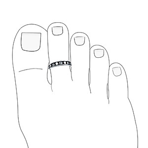 Bling Jewelry Bali Style Round Dot Midi Band Toe Ring For Women Oxidized .925 Silver Sterling Mid Finger Adjustable