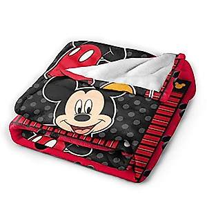 Cartoon Mouse Blanket Ultra Soft Warm Throw Blanket Suitable for Adults and Children to Use 50"X40" Fade Resistant Kawaii Cartoon Character Fuzzy Bedding for Traveling Camping Couch Sofa Gifts A- 19