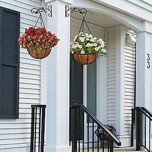 Legigo 6 Pack 14 Inch Hanging Basket Coco Liners Replacement, 100% Natural Round Coconut Coco Fiber Planter Basket Liners for Hanging Basket Flowers/Vegetables