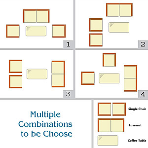 Tangkula 8 PCS Patio Wicker Conversation Furniture Set, Outdoor Rattan Sofa Set with Padded Cushion & Tempered Glass Coffee Table, Wicker Sectional Sofas & Table for Courtyard Balcony Garden (2, Grey)