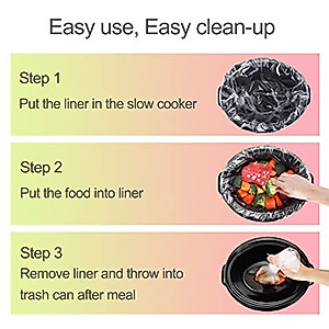 Qvin Slow Cooker Liners, Disposal Plastic Bags, Compatible with 16 0z Mini Crockpot, Qvin 0.65Qt Slow Cooker, 20 OZ Crock-pot Luch Box Food Warmer, Betty 0.7Qt Crocker,Fit 0.5 to 0.75Quart, 1 Pack (10 Liners)