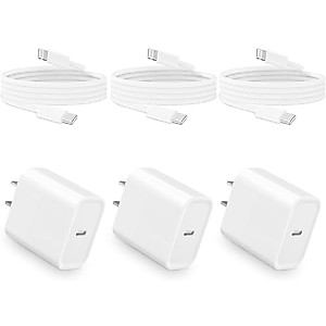3-Pack USB C Wall Charger Block for Tablet, Compatible with Phone