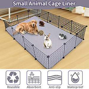 BNOSDM Guinea Pig Cage Liner Set Large Washable Hamster Fleece Bedding 55.1" x 39.3" Reusable Bunny Pee Pads with Garbage Bag Super Absorbent Small Animals Mats for Rabbits Chinchilla Hedgehog