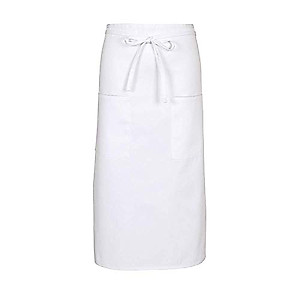 FAME Two Pocket Full Length Bistro Apron - F54 - White (WFA79053WH)