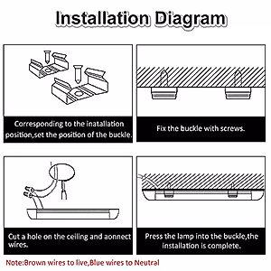 papasbox 10W LED Tube Light,1FT Led Shop Light Fixture,4000K Neutral White,11.81in 1200Lm LED Garage Closet Light Ceiling Light for Office Home Basement,No Plug,No Ground Wire