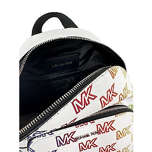 Michael Kors Adult's Unisex Cooper Commuter Medium Sling Bag Single Strap Backpack MK Rainbow Optic White