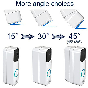 Blink Doorbell Mount, Adjustable (15 to 45 Degrees) Corner Kit for Blink Video Doorbell, Wide Viewing Angle Mount (Blink Doorbell is NOT Included)