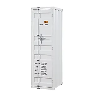 Acme Cargo Wardrobe Metal Armoire with 1 Door in White