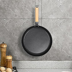 bodkar Versatile Nonstick Round Grill Flat Pan for Stove Tops,10" Lightweight Grill Frying Egg Omelet Pan Skillets for Camping Indoor Outdoor Cooking