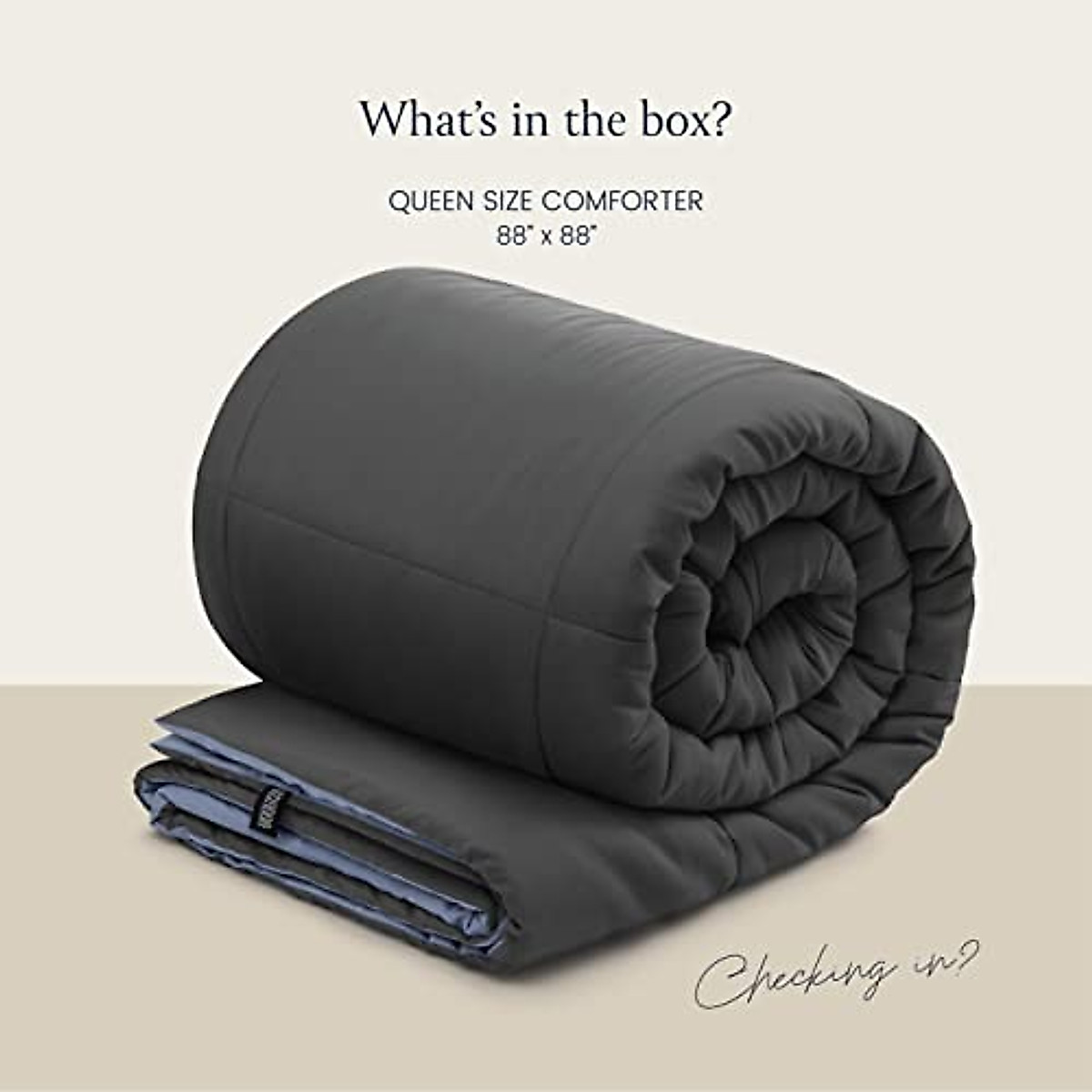 BELADOR Queen Comforter All-Season Duvet Insert Queen Size Bed Comforter - Down Alternative Comforters, Mid-Plush Lightweight Comforter, Box Quilted Siliconized Fiberfill Oeko-Tex Hotel Comforter