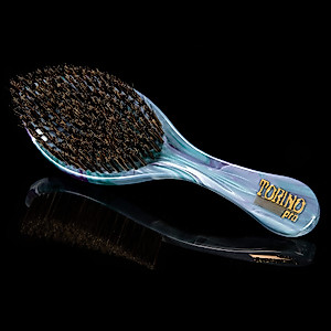 Torino Pro Curve Wave brush #201- Medium Hard Reinforced Curved 360 wave brush - Shower Brush for wash & styles for 360 waves - Great for Wolfing and getting down to your scalp