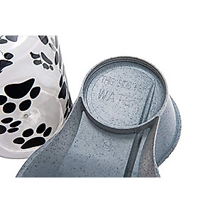 Lixit Reversable Water or Dry Food Feeders for Cats and Dogs (Large, Granite)