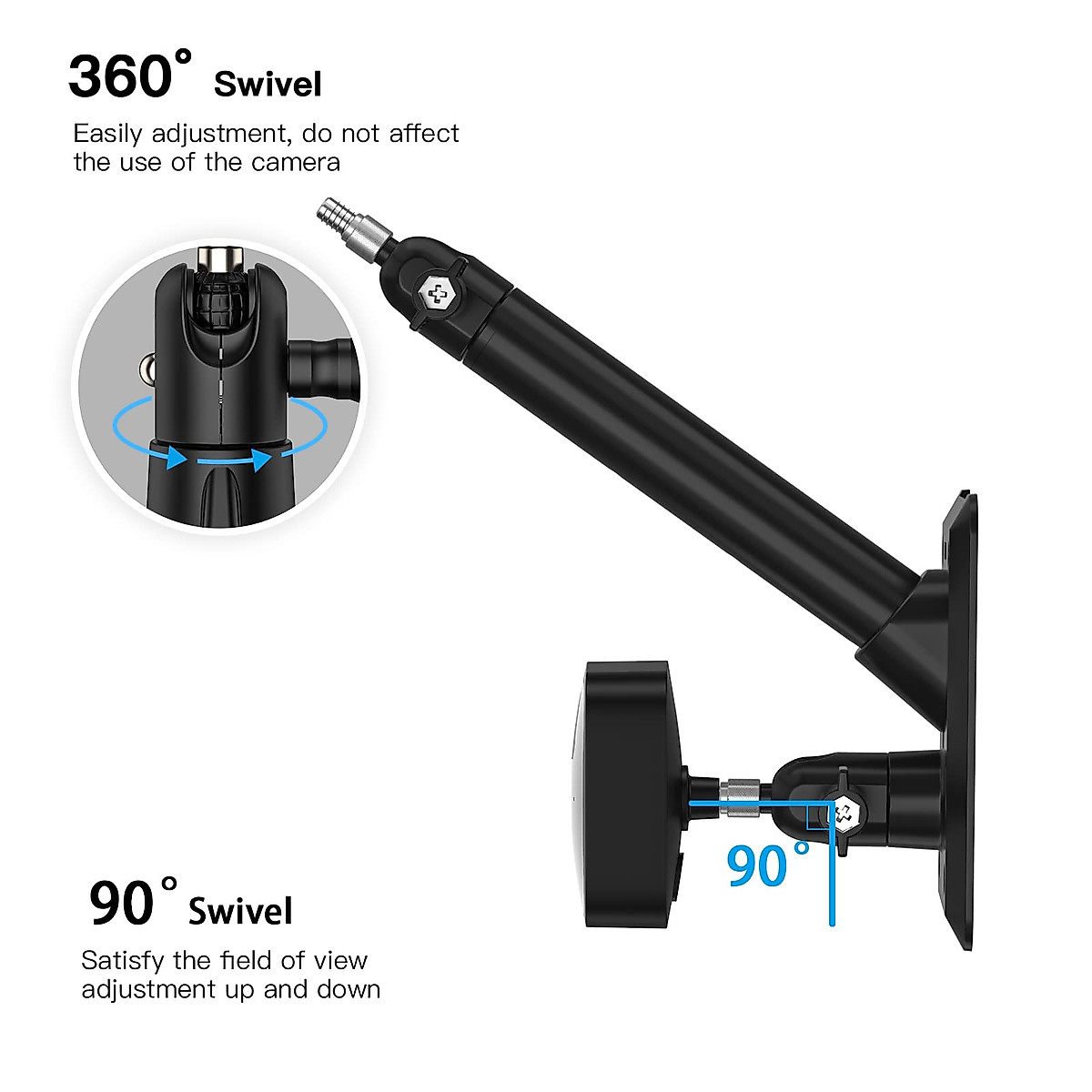 HOLACA 2-in-1 Blink Outdoor Camera Wall Mount for Blink Outdoor Camera/Blink Outdoor 4/Blink XT2/Blink XT and Solar Panel