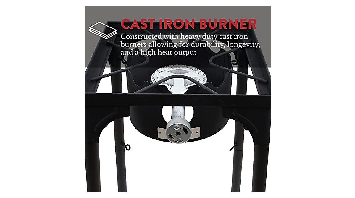 GasOne Propane Single Burner Camp Stove - High Pressure, Adj. Legs