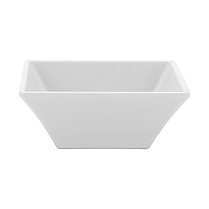 G.E.T. ML-238-W 14 oz., 5" White Square Bowl, Break Resistant, Siciliano (Qty,1)