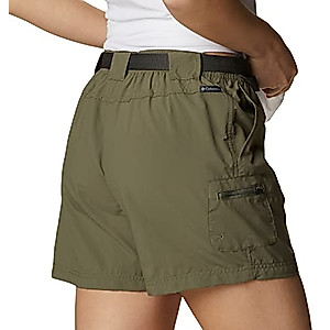 Columbia Women's Sandy River Cargo Short, Breathable, UPF 30 Sun Protection, Stone Green, Medium