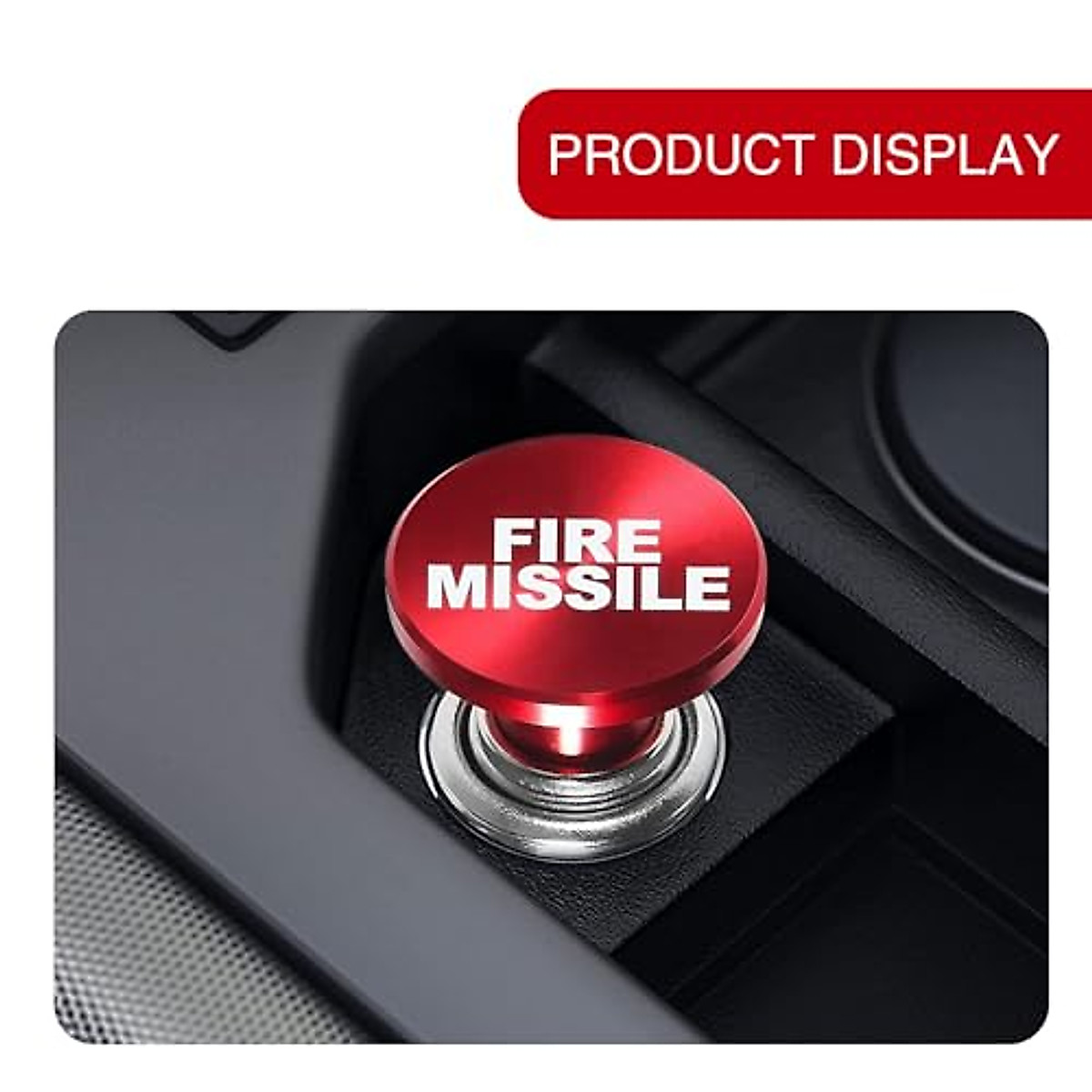 Gseigvee 2 PCS Car Cigarette Lighter Cover, Metal Cigarette Lighter Dust-proof Plug, Cigarette Lighter Scratch-resistant Protective Decoration, Universal Internal Accessories for Most Cars (Red)