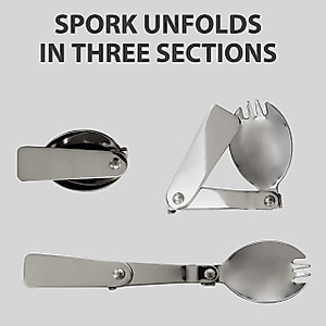 HIGH SIERRA, 24 oz Food Thermos with Spoon, Double Wall Insulation, 18/8 Stainless Steel, Keeps Warm for Up To 12 Hours, Leakproof Lid Doubles Up as a Serving Bowl, Wide Mouth for Easy Cleaning