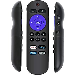 Remote Control Compatible with Roku TV, Fit for Onn/TCL/Element/Haier/Hitachi/LG/Sanyo/JVC/Magnavox/RCA/Philips/Westinghouse Roku Built-in Smart TV