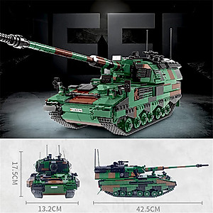 MEOA Germany Military Building Sets 1345pcs Panzerhaubitze 2000 Self-Propelled Cannon Building Blocks Bricks Stem Toys for Boys