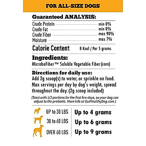 Gut Healthy Dog Prebiotic Super Powder - Digestive Health Supplement for Dogs - Supports Gut Microbiome - Boosts Immune System - Made in USA
