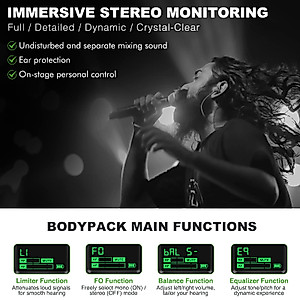 Phenyx Pro PTM-10 in Ear Monitor System in 900MHz Band Bundle with Compatible PTM-10 Bodypack Receiver
