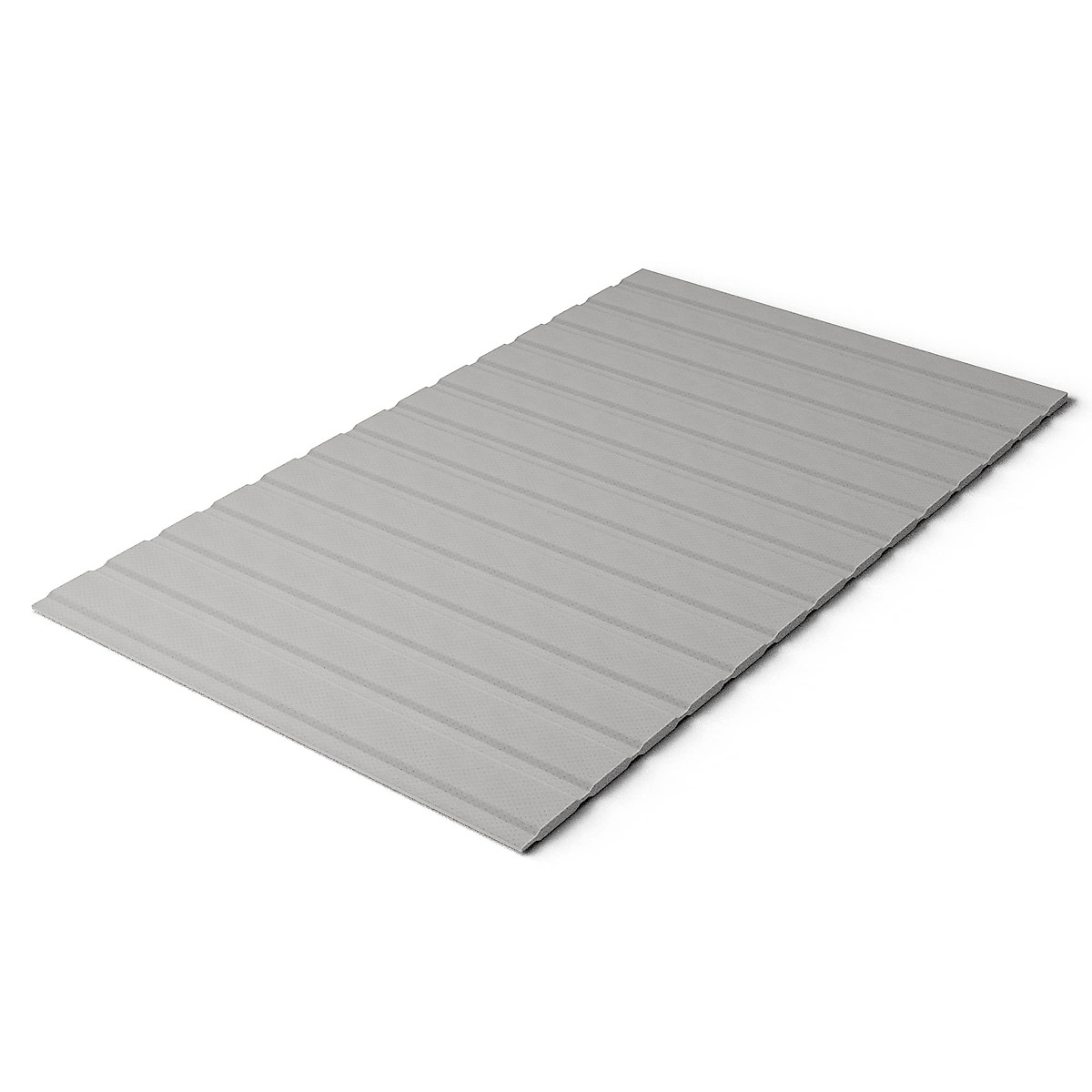 Continental Mattress, 0.75-Inch Heavy Duty Horizontal Wooden Bunkie Board/Bed Slats with Cover, Queen, Grey