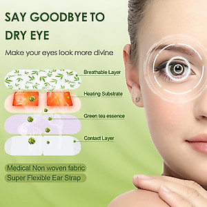 ZHENYEMEI Self Heating Warm Compress for Eyes | 6A Silk Cotton Material | Heated Eye Mask for Fast Relief of Dry Eyes | No Microwave Needed | Eye Treatment Products for Dry Eye Relief | 20 Count