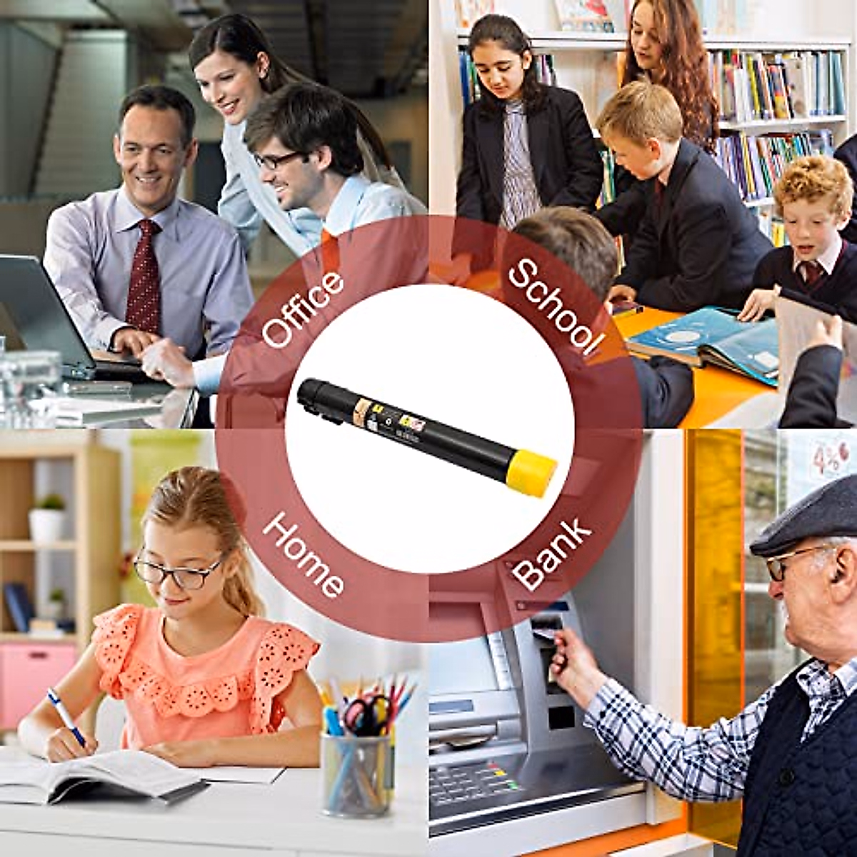 W-Print Remanufactured Toner Cartridge for Xerox Phaser 7800 7800DN 7800DX 7800GX Compatible with 106R01568 Yellow Toner 17200 Pages-1 Pack