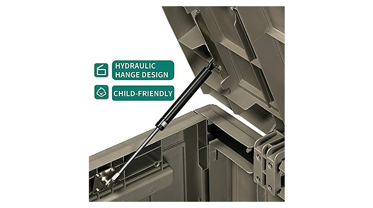YITAHOME 120 Gallon Outdoor Storage Deck Box - Waterproof & Lockable