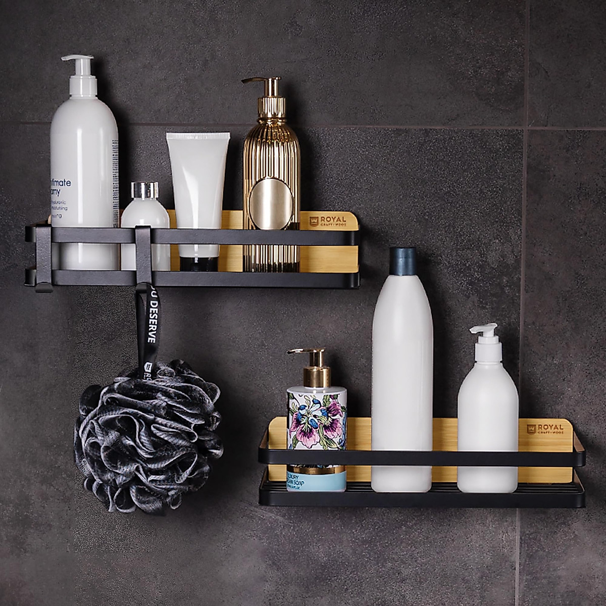 ROYAL CRAFT WOOD Bathroom Shower Caddy Organizer