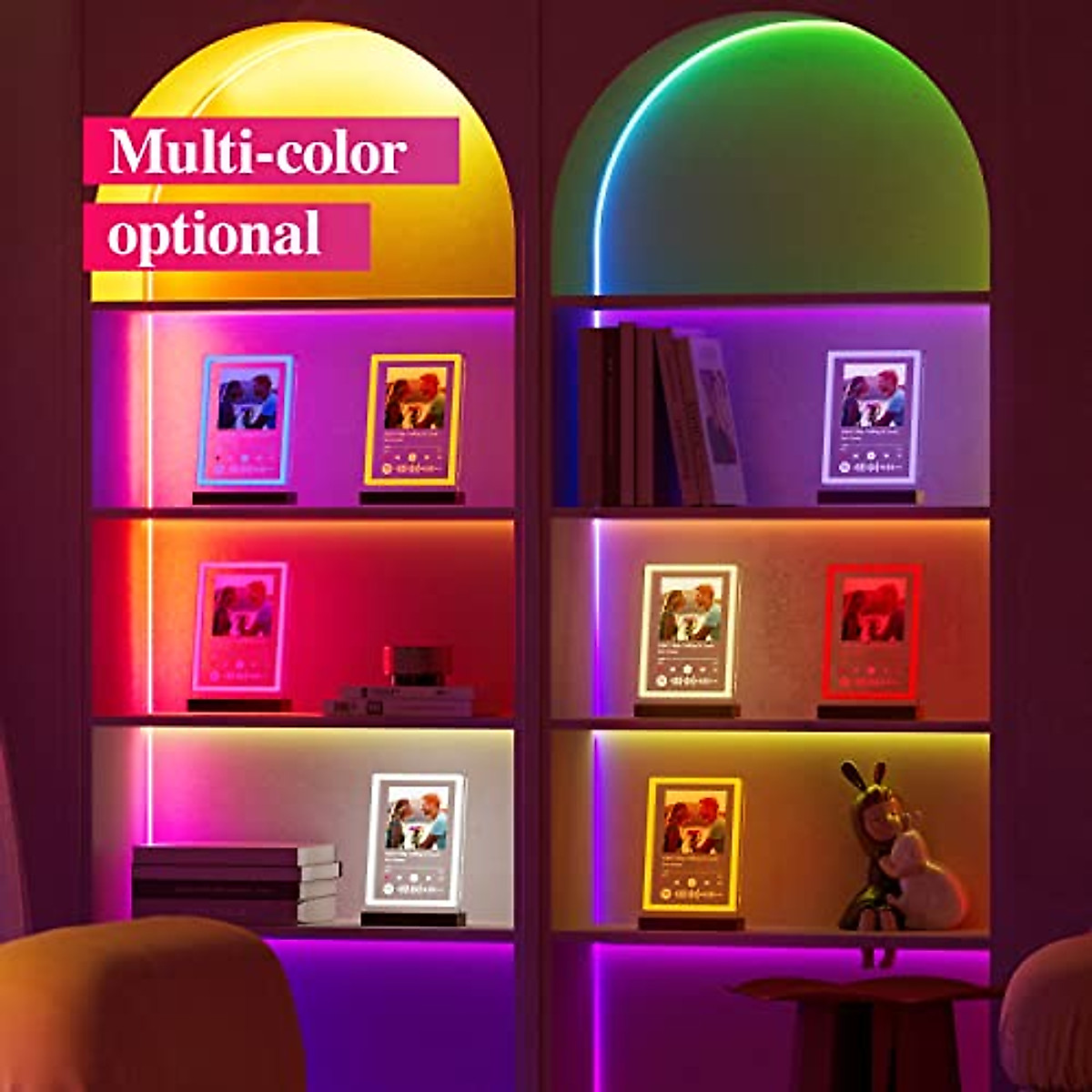 witfox Custom Spotify Plaque - Personalized Gifts for Women Men, Personalized Wedding Gifts for the Couple, Custom Photo Gifts for Boyfriend Girlfriend Music Plaque Custom Neon Signs Light