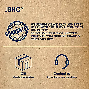 JBHO Premium Whiskey Glasses - Set of 6-12 Oz Scotch Glasses - Old Fashioned Non-Lead Crystal Glass - Gift-Box Idea for Scotch Lovers/Style Glassware for Bourbon/Rum glasses/Bar Cocktail Glasses