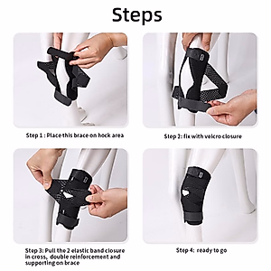 (S/M) Dog Leg Brace for Back Leg, Canine Hock Brace for Rear Legs with Dual Metal Strips, Joint Warps Strong Support Help for Hind Leg Injuries Sprains Arthritis Torn ACL(1Pair)