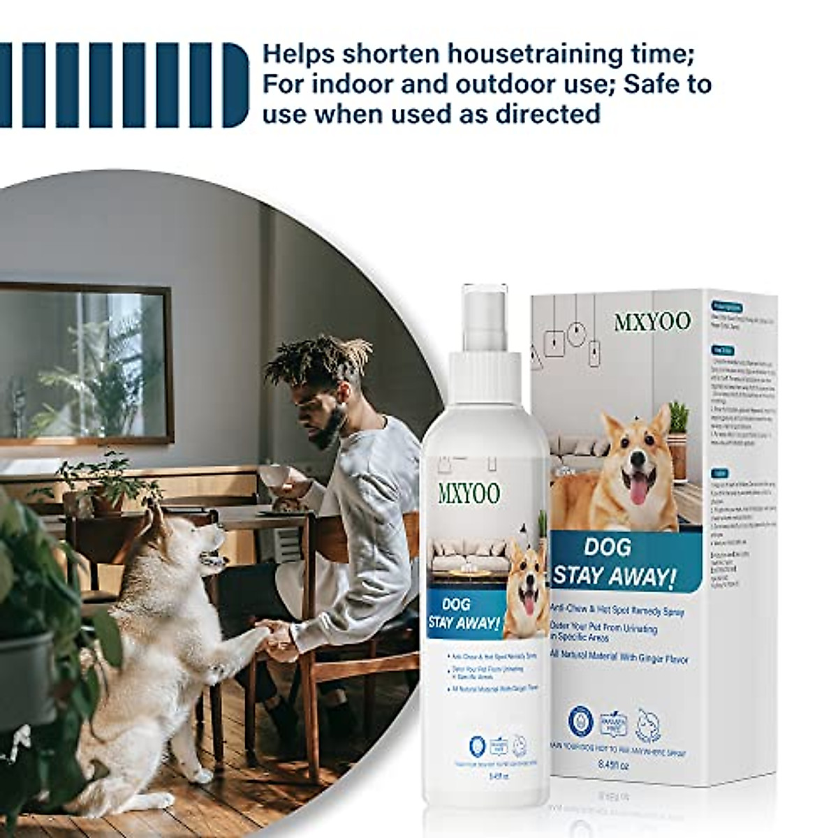 MXYOO Dog Stay Away Spray, Training Your Dog Where Not to Urinate, Training Corrector Pets Deterrent, Indoor & Outdoor Use, No More Marking