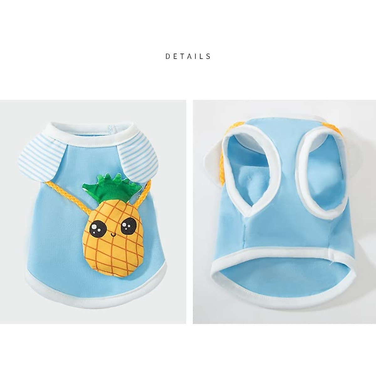 YiQ RiC Dog Shirt for Small Dogs Fashion Pet Dog Clothes Cat Outfit Puppy Sun Shirt Pet Apparel Birthday Christmas Pineapple Shoulder Bag Adorable Cool Breathable (Small)