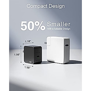 Nekteck 60W USB C Charger [GaN Tech], PD 3.0 Fast Charger[USB-IF & ETL Certified] with Foldable Plug, Compatible with MacBook Air/Pro, iPad Air/Pro, iPhone 13 Pro Max, Switch, Galaxy, Pixel and More.