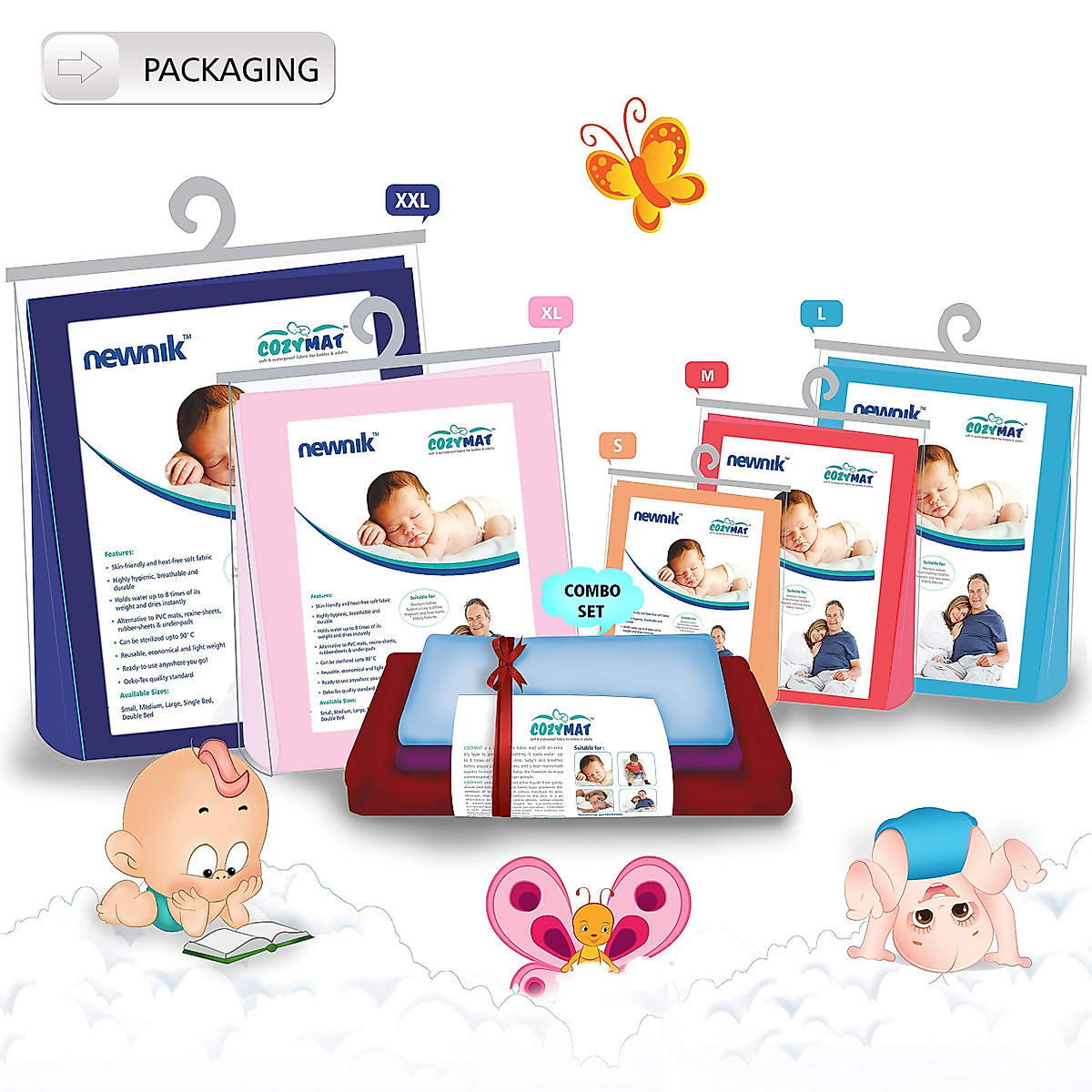 Newnik Cozymat Waterproof, Breathable, Reusable Mat/Underpad/Absorbent Sheets/Mattress Protector (Size: 140 x 100 Centimeter, LEMONGREEN)