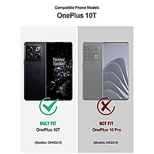 Poetic Revolution Series Designed for Oneplus 10T Case, Full-Body Rugged Dual-Layer Shockproof Protective Cover with Kickstand and Built-in-Screen Protector, Black