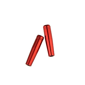 SHARROW 12pcs Archery Arrow Inserts 8mm Arrow Shaft Aluminum Connector Arrow Heads for Wooden Bamboo Arrows (red)